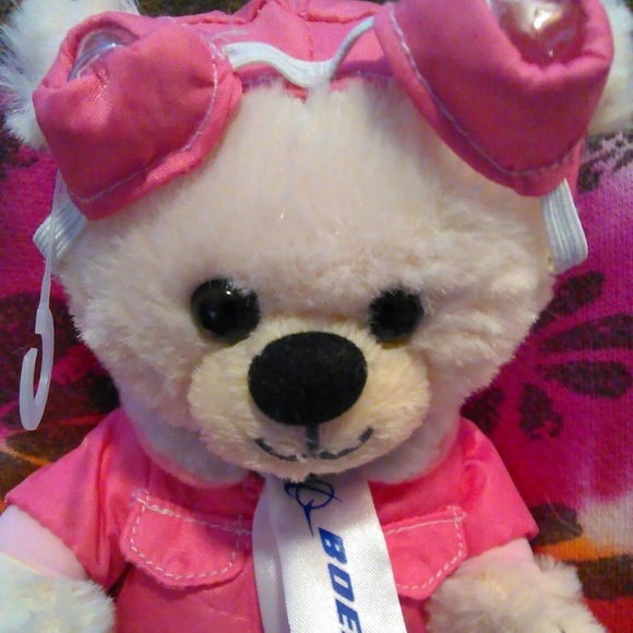 Unlisted | Toys | Boeing Airplane Bear Plush Pink Stuffed Animal ...